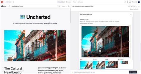 angular blog with built in content editing powered by analog sanity