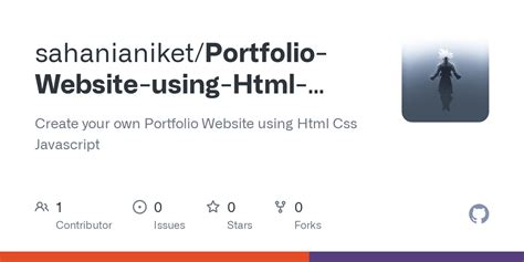 github sahanianiket portfolio website using html css javascript create your own portfolio