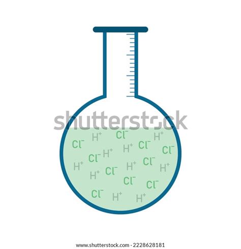 Hydrochloric Acid Hcl Dissolving Into Water Stock Vector Royalty Free Shutterstock