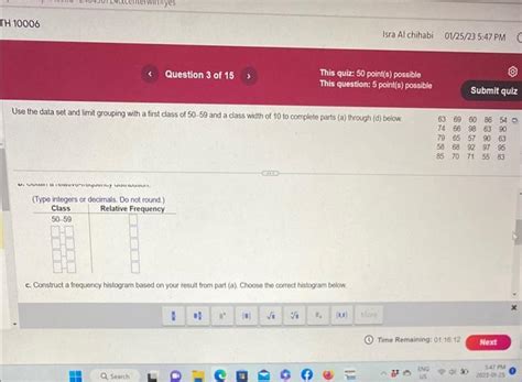 Solved Use The Data Set And Limit Grouping With A First