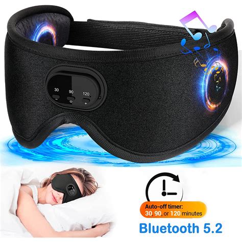 수면 헤드폰용 화이트 노이즈 블루투스 52 자동 차단 수면 마스크 3d 무선 타이밍 아이 마스크 수면 옆 슬리퍼 여행용 Aliexpress
