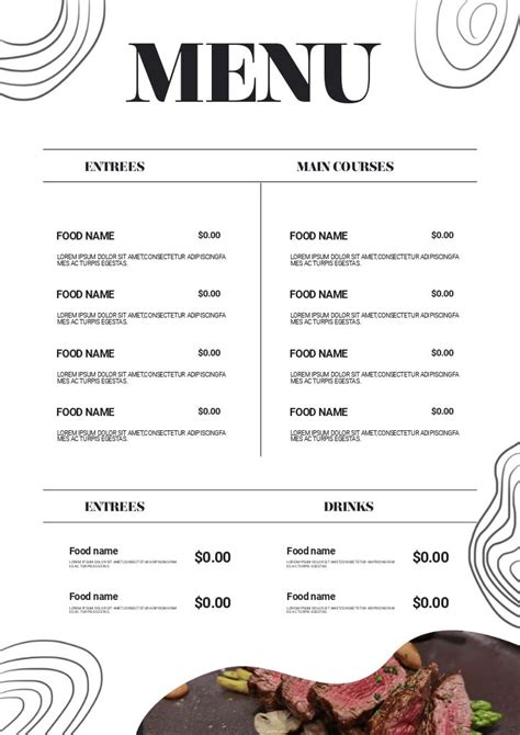 Basic Cartoon Style Restaurant Menu Promotion Template Edit Online Seapik