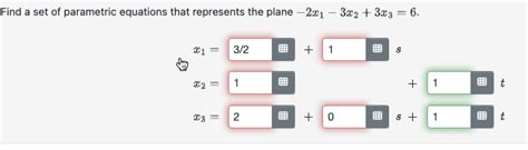 Solved Find A Set Of Parametric Equations That Represents Chegg