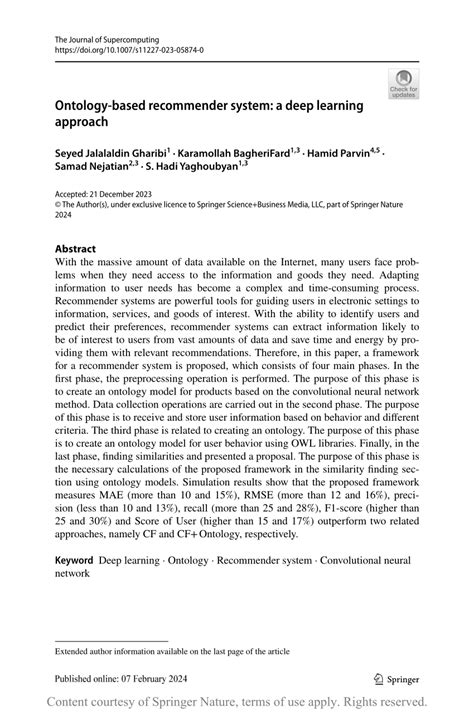 Ontology Based Recommender System A Deep Learning Approach