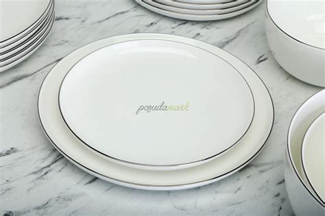 Столовый сервиз на 6 персон из костяного фарфора 21 предмет белый серия ...