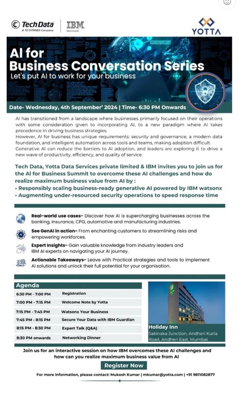 Ravi Soni On Linkedin Join Us For The Event On 4th Sep Exclusively On Ai For Business For All…