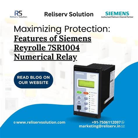 Reliserv Solution On Linkedin Siemens Reliservsolutions Siemensreyrolle 7sr1004relay