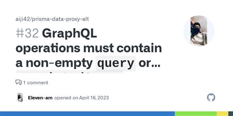 Graphql Operations Must Contain A Non Empty `query` Or A