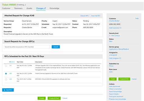 ITIL SOX Change Management Software RFC Help Desk Integration Giva
