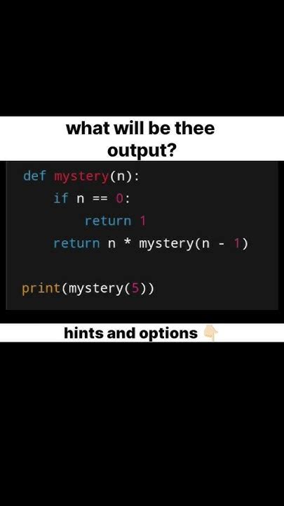 🤔 What Will Be The Outputthis Function Looks Simple But Do You Know What It Does Python