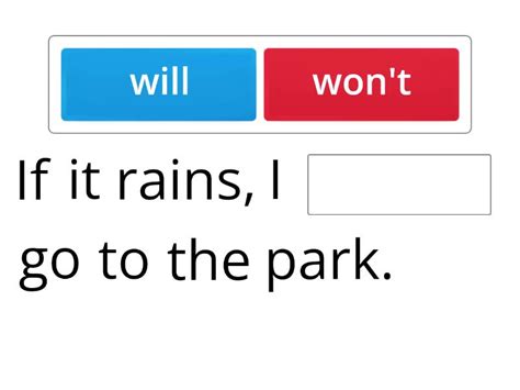 First Conditional Missing Word