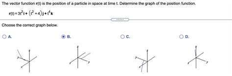 Solved The Vector Function R T Is The Position Of A Chegg Com
