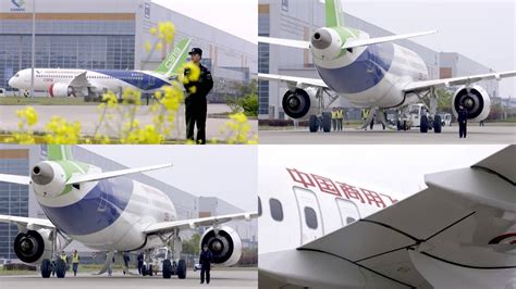 大型客机c919中国商飞 视频素材下载 编号 9376459 光厂 Vj师网