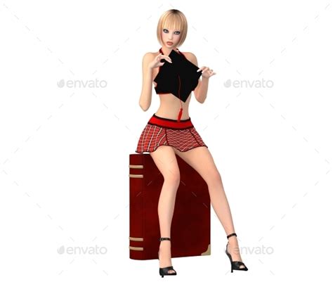 Sexy Schoolgirl 3d Rendered Images Pack Graphics Graphicriver