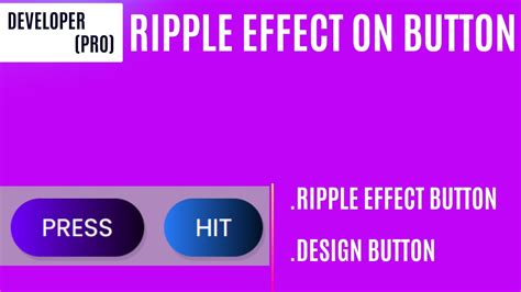 ripple effect css button design youtube