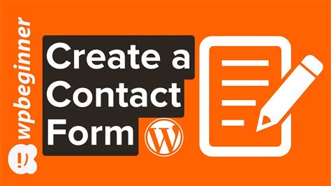 How To Create A Contact Form In Wordpress Step By Step Youtube