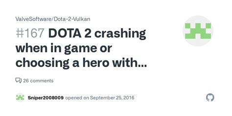 DOTA Crashing When In Game Or Choosing A Hero With Vulkan Activated Issue