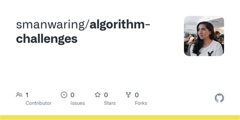 Github Smanwaringalgorithm Challenges