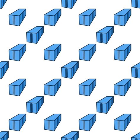 Seamless Pattern Of A Blue Shipping Container 60182360 Vector Art At Vecteezy