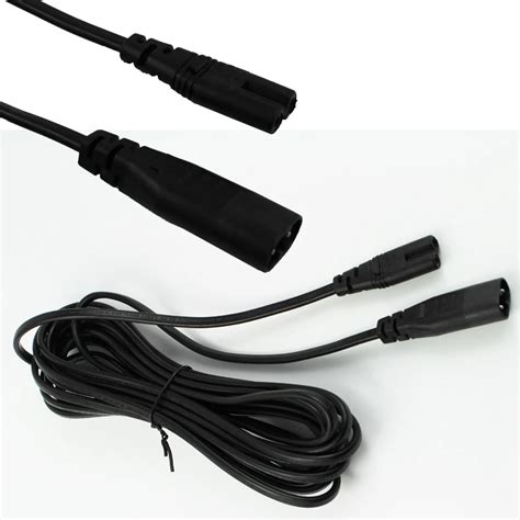 5M Length IEC320 C7 C8 Power 8 Figure Adapter Converter Cable European IEC320 C7 Female To C8