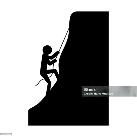 클라이밍 아이콘 디자인 템플릿 벡터 격리 일러스트레이션 관광에 대한 스톡 벡터 아트 및 기타 이미지 관광 기 도전 Istock