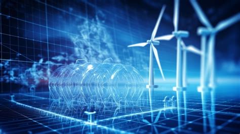 Premium Photo Advanced Wind Turbine With Energy Analytics Dashboard Showing Real Time Power