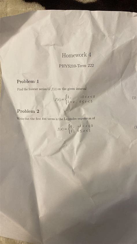 Find The Fourier Series Of F X On The Given Interval