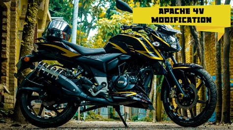 New Apache Rtr 160 4v All New Modification Wrapping Modify Sticker Modify Youtube