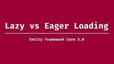 مقایسه Eager Loading با Lazy Loading در Ef Core 50 Youtube
