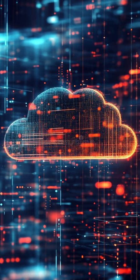 Abstract Data Cloud Layout With Organized Information Flow And Digital Elements In Modern Design