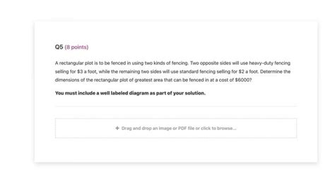 Solved Q Points A Rectangular Plot Is To Be Fenced In Chegg