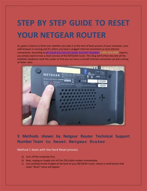 Ppt How To Perform A Complete Factory Reset On Your Netgear Router