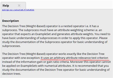 What Is Arbitrary Attribute Relevance Test Criterion Of Operator Decision Tree Weight Based
