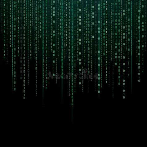 Abstract Technology Background Binary Data And Streaming Binary Code
