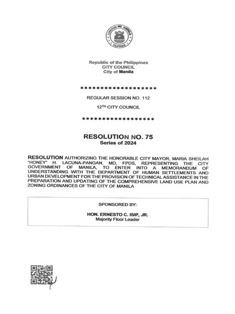 Resolution No 75 S2024 Pdf