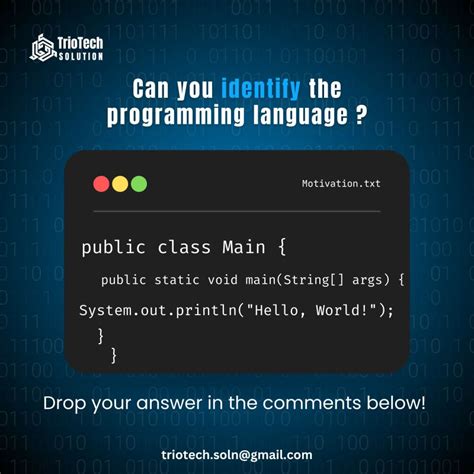 Triotech Solutions On Linkedin Can You Identify Programming Language