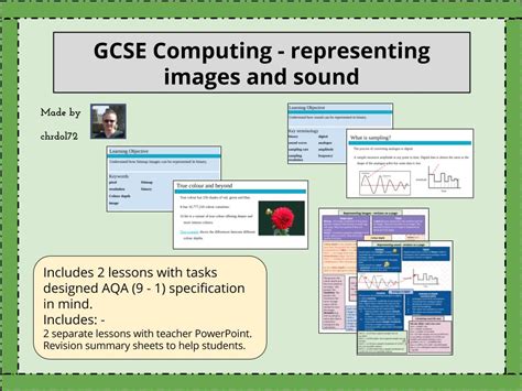 Gcse Computing Representing Images And Sound Teaching Resources