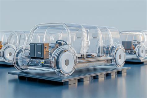 Assembly Line With Battery Cell Pack Mounted On Platform For Electric Cars Stock Image Image