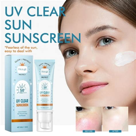 Clear Face Sunscreen Hydrating Sun Essence Face Sunscreen Leaves No