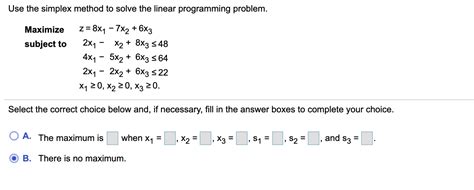 Solved Use The Simplex Method To Solve The Linear Chegg