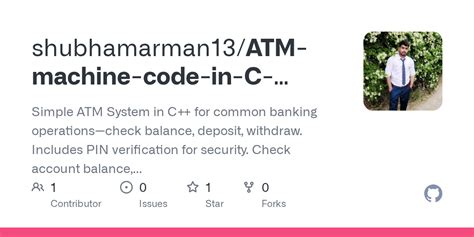 github shubhamarman13 atm machine code in c plus plus simple atm