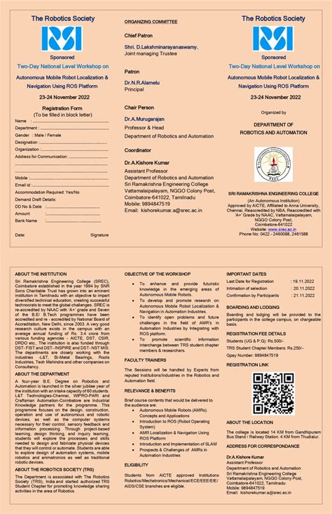 Two Day National Level Workshop On Autonomous Mobile Robot Localization
