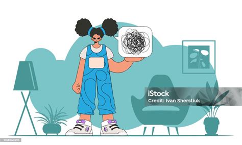 절망감과 절망감에 사로 잡힌 사람 여자는 그가 자신의 마음 깊은 곳에서 길을 잃었다는 것을 보여줍니다 감정에 대한 스톡 벡터 아트 및 기타 이미지 Istock