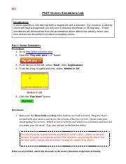 Phet Vectors Simulations Lab Key Docx KEY PhET Vectors Simulations Lab Introduction A Vector