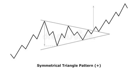 Symmetrical Triangle Pattern White And Black Stock Vector
