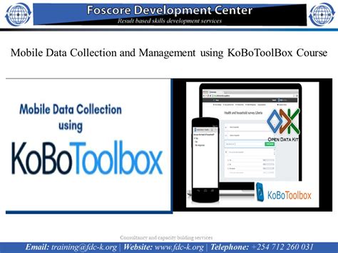 Mobile Data Collection And Management Using Kobotoolbox Course Training Or Development Class