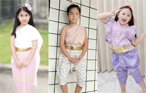 ส่องแฟชั่น “ลูกดารา” สวมชุดไทยต้อนรับวันลอยกระทงสุดว้าว