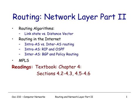 Ppt Routing Network Layer Part Ii Powerpoint Presentation Free Download Id9496715