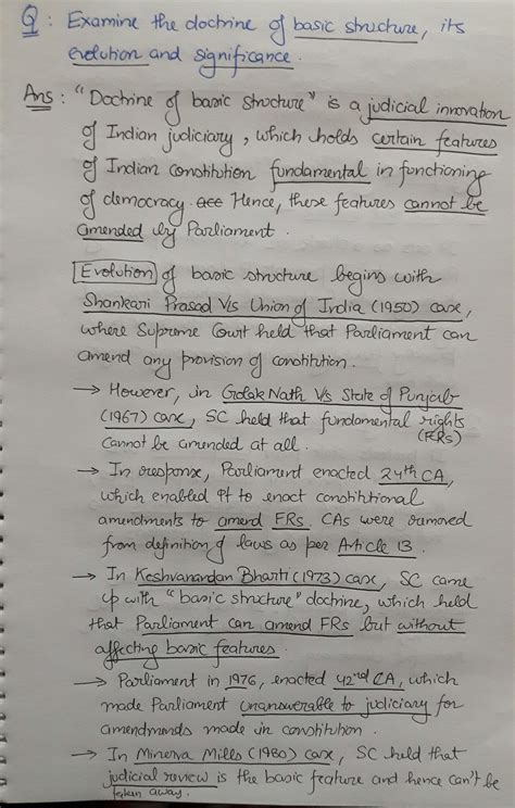 3 Examine The Doctrine Of Basic Structure Its Evolution And Significance Iasbaba