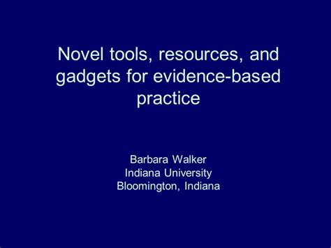 EBBP Evidence Based Behavioral Practice